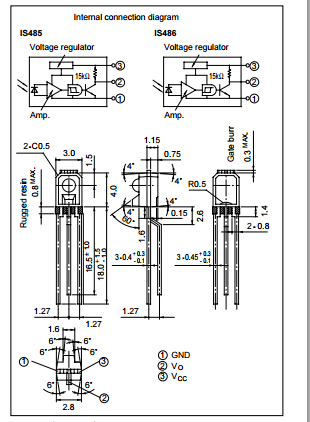 IS486E SMD Led Diode ZA Tablice 50 mA Schmidt Trigger Circuit