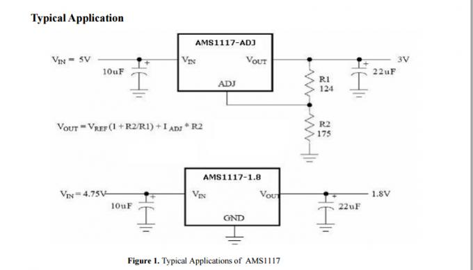 1A Schottky Bridge Rectifier AMS1117-2.5V AMS1117-3.3V AMS1117-ADJ