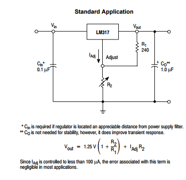 1.5 A Positive LM317T Voltage Regulator Circuit Output Current in Excess