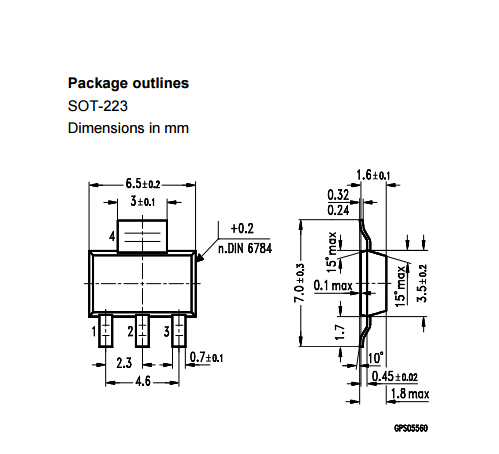 Signal Power Mosfet Transistor P Channel Enhancement Mode BSP315 SIPMOS