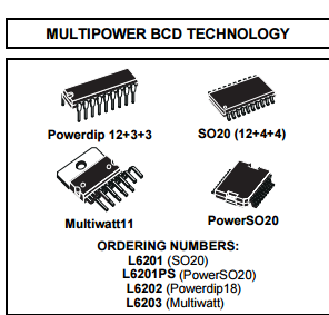DMOS full bridge rectifier , DRIVER bridge type rectifier diode L6203