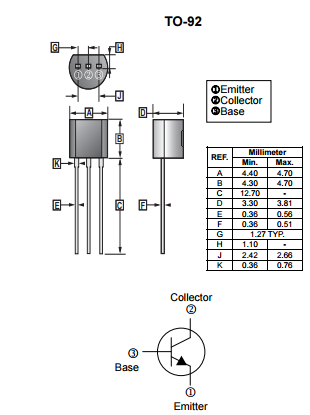 NPN Plastic Encapsulated 3 pin transistor socket 2SC2274 600 mW