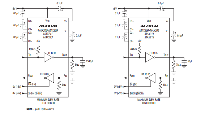 +5V RS-232 Transceiver with 0.1uF External Capacitors MAX202CPE