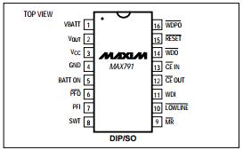 Microprocessor Supervisory Circuit Integrated Circuit Chip MAX791CPE