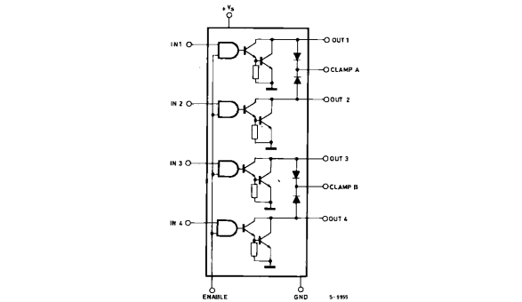 Quad Darlington Switch Four Non Inverting Inputs With Enable Output ...