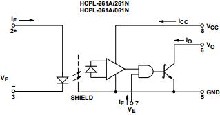 HCMOS Compatible High CMR integrated circuit ic 10 MBd Optocouplers HCNW2611
