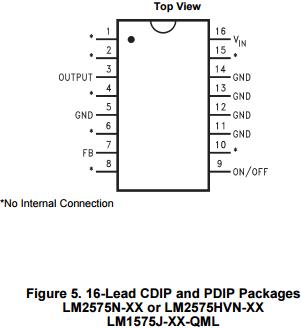 LM1575/LM2575/LM2575HV Simple Switcher 1A Step Down Voltage Regulator LM2575SX-ADJ/NOPB