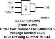 Electronics Ic Chip 1A Low Dropout Regulator For 5V To 3.3V Conversion LM3940IMP-3.3