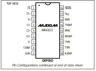 MAX3232CPE Integrated Circuit Chip 3.0V to 5.5V, Low-Power, up to 1Mbps ...