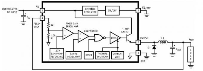 LM2575SX-ADJ Integrated Circuit Chip LM1575/LM2575 SIMPLE SWITCHER 1A Step-Down Voltage Regulator