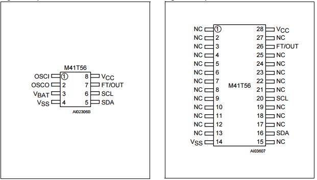 M41T56M6 Integrated Circuit Chip 512 bit (64 bit x8) Serial Access ...