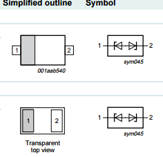 PESD5V0U1BA Ultra low capacitance bidirectional ESD protection diodes