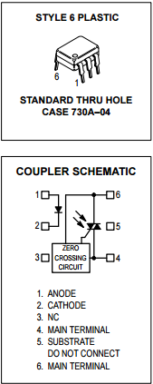 MOC3043 Rectifier Diode OPTICALLY COUPLED BILATERAL SWITCH LIGHT ...