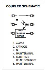 MOC3063 amplifier ic chip Integrated Circuit Chip 6-Pin DIP Zero-Cross Optoisolators Triac ...