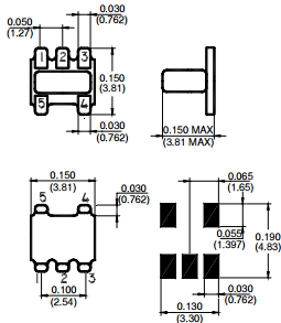 TC1-1T E-Series RF 1:1 Flux Coupled Transformer 0.3 - 200 MHz computer ...