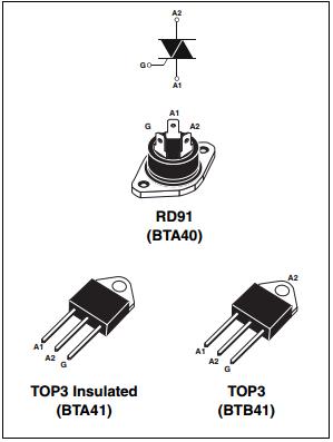 BTA40-600B complementary silicon power transistors Mosfet Power Module ...
