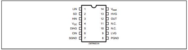 L6386D electronic integrated circuit Integrated Circuit Chip High Voltage High And Low Side Driver