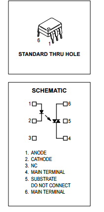 MOC3023 6 Pin common ic chips DIP Random phase Optoisolators Triac ...