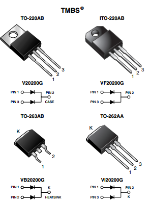 B20200G Dual High-Voltage Trench MOS Barrier Schottky Rectifier ...