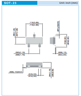 BC856B SMD General Purpose Transistor (PNP) low power mosfet high ...