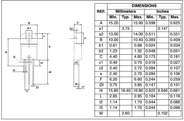 T410-600B-TR Triacs Sensitive Gate Electronics Integrated Circuits ...