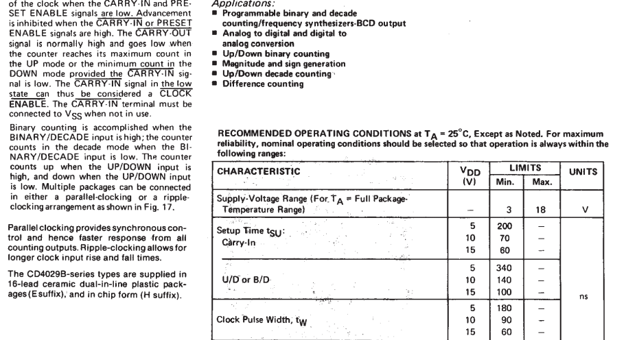 CD4029BE Programmed Electronics Components Cmos Presettable Up / Down ...
