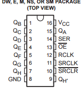 HC595 8-Bit Serial-Input/Serial or Parallel-Output Shift Register 12v led circuit board