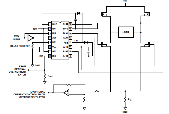 HIP4082IPZ 80V, 1.25A Peak Current H-Bridge FET Driver linear ...