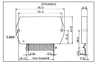 STK4050V power mosfet module Power Amplifier 55 kΩ Input resistance