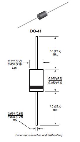 1N4007 General Purpose Plastic diode rectifier circuit 1000 V Max DC ...