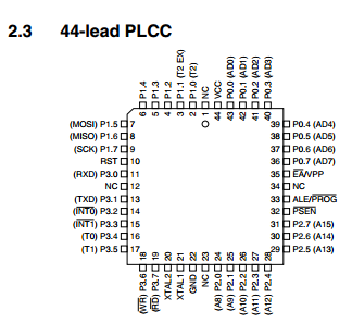 AT89S52-24JU 8-bit Microcontroller with 8K Bytes In-System Programmable ...