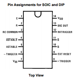 CD4047BCN Low Power Monostable/Astable Multivibrator digital audio ...