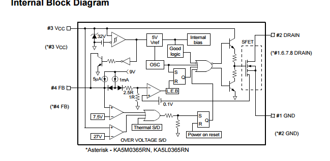 Low power high voltage Power Mosfet Transistor KA5M0380RYDTU Power Switch( FPS )