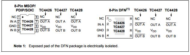 TC4427COA Power Mosfet Transistor High-Speed Power MOSFET Drivers