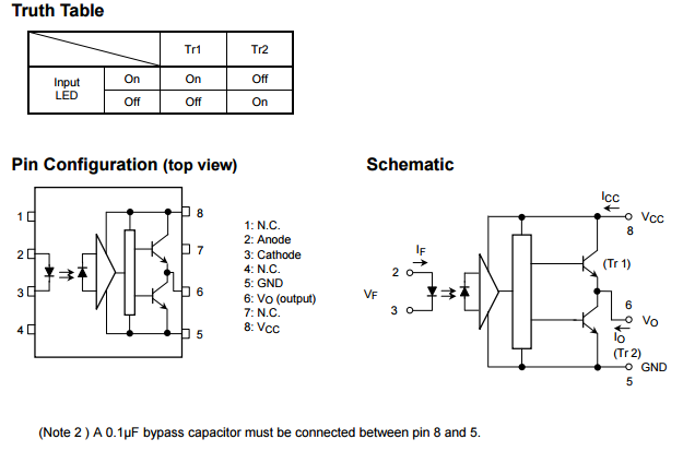 TLP251F Integrated Circuit Chip Power IC Chip GaAГAs Ired & Photo−IC
