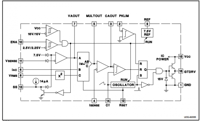 UC3854DW Integrated Circuit Chip High Power Factor Preregulator