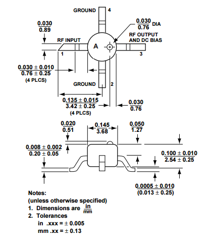 MSA-1105-TR1 Electronic IC Chips Cascadable Silicon Bipolar MMIC Amplifier