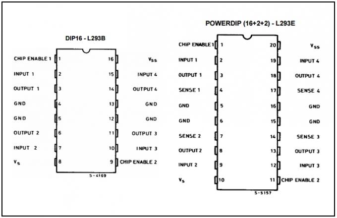 L293B Integrated Circuit Chip PUSH PULL FOUR CHANNEL DRIVERS