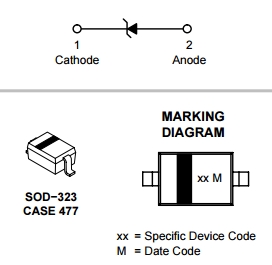 MM3Z12VT1G Rectifier Signal Schottky diode Zener Voltage Regulators SOD ...