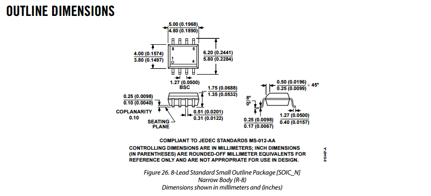 AD780ARZ 2.5 V/3.0 V High Precision Reference single phase bridge rectifier