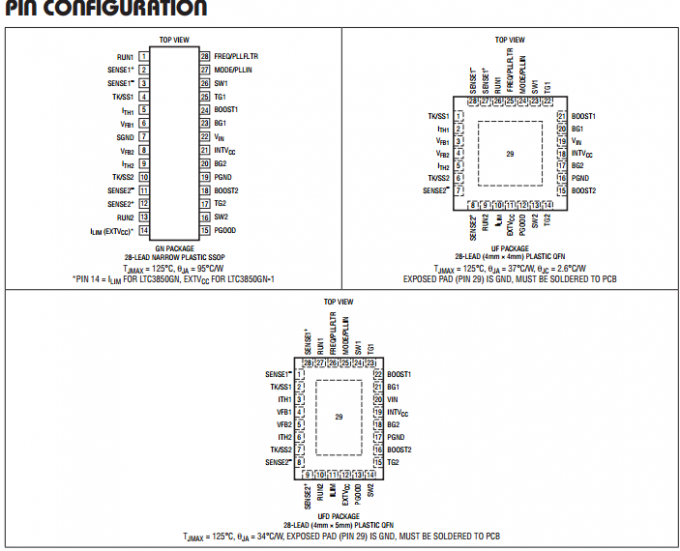 LTC3850GN Dual Rectifier Diode 2-Phase Synchronous Step-Down Switching ...