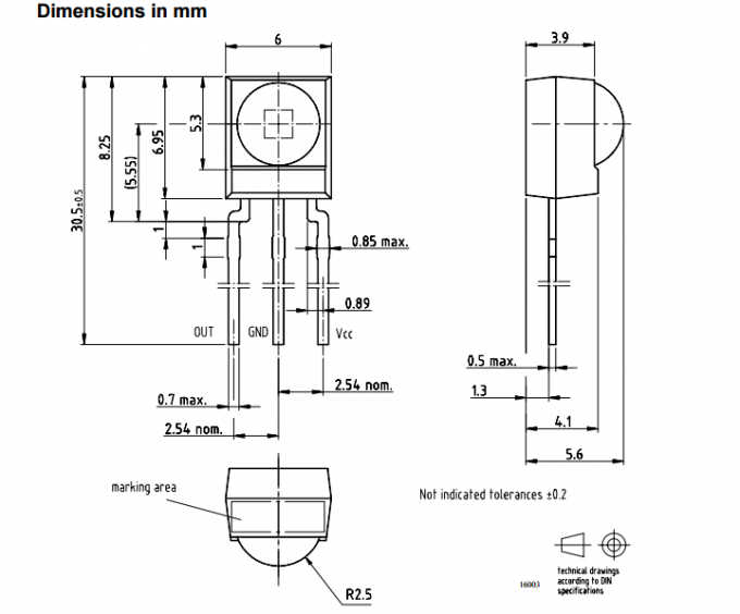 Tsop4838 Photo Ir Receiver Modules For Pcm Remote Control Systems Digital Integrated Circuits