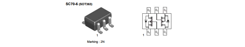 2N7002DW-7-F DUAL N-CHANNEL ENHANCEMENT MODE FIELD EFFECT TRANSISTOR