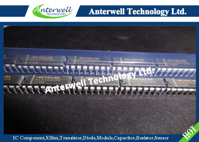 +5V RS-232 Transceiver with 0.1uF External Capacitors MAX202CPE